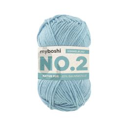 No. 2 von myboshi, Himmelblau, aus Baumwolle