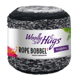 Rope Bobbel von Woolly Hugs, Grau/Schwarz, aus Baumwolle