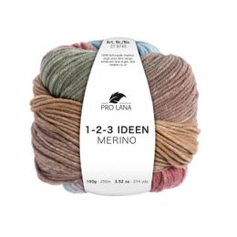 1-2-3 Ideen Merino von Pro Lana, Hellbraun/Braun/Oliv, aus Schurwolle