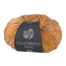 Cool Merino Print von Lana Grossa, Gelb/Orange/Camel/Helloliv, aus Schurwolle