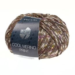 Cool Merino Print von Lana Grossa, Taupe/Nougat/Graubeige, aus Schurwolle