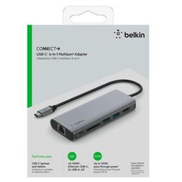 Belkin CONNECT USB-C 6-in-1 Multiport-Adapter AVC008btSGY