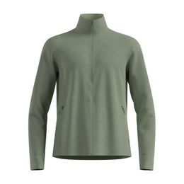 Odlo Grid Fleece Midlayer Full Zip Bekleidung Herren gr&uuml;n