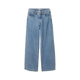 Tom Tailor M&auml;dchen Wide Leg Jeans, blau, Uni, Gr. 134