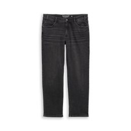 Tom Tailor Damen Plus Size - Straight Jeans, schwarz, Uni, Gr. 44