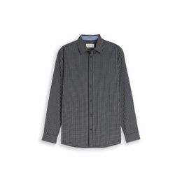 Tom Tailor Herren Regular Fit Hemd mit Karomuster, blau, Kariert, Gr. XXL