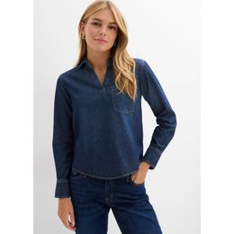 bonprix Jeans-Tunika aus reiner Bio-Baumwolle, blau, 100% Baumwolle