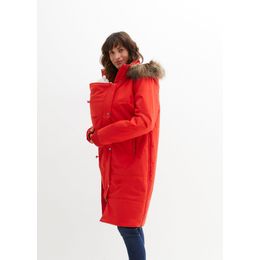 bonprix Wattierter 3-in-1 Umstands- und Tragemantel, rot, Gr.42, Warmer Steppmantel f&uuml;r die Schwangerschaft und danach