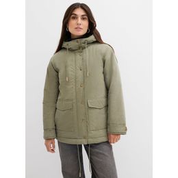 bonprix Warm wattierter Parka, gr&uuml;n, Gr.44, Warm wattierter Parka, 65% Baumwolle