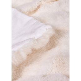 bonprix hochwertige Kuscheldecke, beige, Fleece