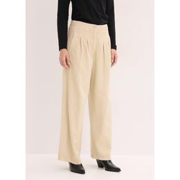 bonprix Twillhose aus reiner Baumwolle, beige, mit Baumwolle