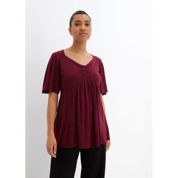 bonprix T-Shirt in A-Linie kurzarm, rot, Viskose