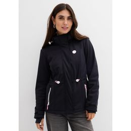 bonprix Wasserabweisende Softshelljacke, schwarz