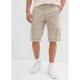 bonprix Cargo-Bermuda aus reiner Baumwolle Regular Fit, gr&uuml;n, 100% Baumwolle