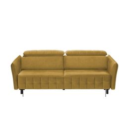 Smart Schlafsofa mit verstellbaren Kopfst&uuml;tzen Momoka &brvbar; gelb &brvbar; Ma&szlig;e (cm): B: 226 H: 90 T: 104.0 &raquo; H&ouml;ffner