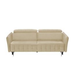 Smart Schlafsofa mit verstellbaren Kopfst&uuml;tzen Momoka beige Ma&szlig;e (cm): B: 226 H: 90 T: 104.0 &raquo; H&ouml;ffner