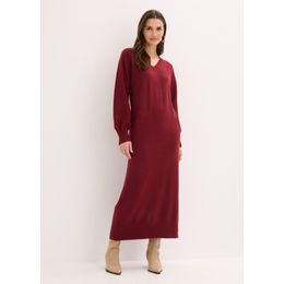 bonprix Oversized Strickkleid in Midil&auml;nge, rot