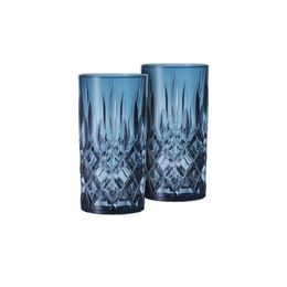 Nachtmann Longdrinkgl&auml;ser 2er Set Noblesse &brvbar; blau &brvbar; Glas &brvbar; Ma&szlig;e (cm): B: 7,8 H: 15,9 T: 16.3 &raquo; H&ouml;ffner