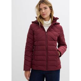 bonprix Leichte Steppjacke mit abnehmbarer Kapuze, rot