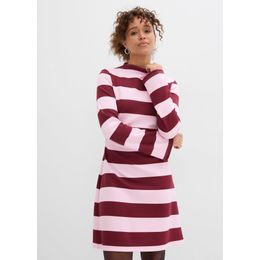 bonprix Jerseykleid mit Stehkragen, rosa, Viskose