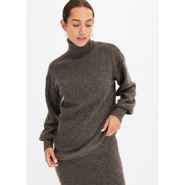 bonprix Pullover, braun, Gr.36/38 (S), modischer Pullover mit Pailletten