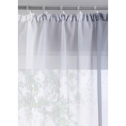 bonprix Gardinen aus leichtem Voile auch in extralang (2er Pack), grau, Gr.265x144 cm, Transparente Gardinen mit modernem Farbverlauf