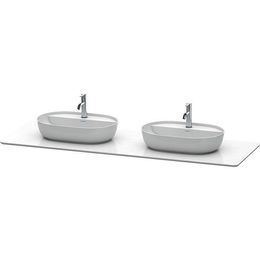 Duravit Luv Waschtisch-Konsole LU9467B1717 178,3x59,5cm, Wei&szlig; Struktur, aus Quarzstein, 2 Ausschnitte