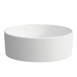 Laufen Savoy Waschtisch-Schale H8129427571121 &Oslash; 42cm, rund, ohne &Uuml;berlauf/Hahnloch, wei&szlig; matt