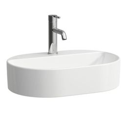 Laufen SAVOY Waschtisch-Schale H8129450001041 38x55cm, oval, mit &Uuml;berlauf, 1 Hahnloch, wei&szlig;