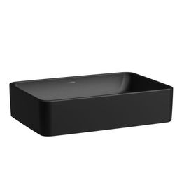 Laufen SAVOY Waschtisch-Schale H8169447161121 38x55cm, rechteckig, ohne &Uuml;berlauf, ohne Hahnloch, schwarz matt