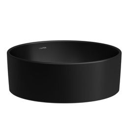 Laufen Savoy Waschtisch-Schale H8129427161121 &Oslash; 42cm, rund, ohne &Uuml;berlauf/Hahnloch, schwarz matt