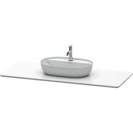 Duravit Luv Waschtisch-Konsole LU946601717 138,8x59,5cm, Wei&szlig; Struktur, aus Quarzstein, mit 1 Ausschnitt