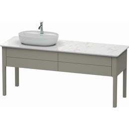 Duravit Luv Waschtisch-Unterschrank LU9563L9292 173,3x57x74,3cm, 2 Ausz&uuml;ge, stehend, links, Steingrau Seidenmatt