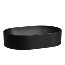 Laufen SAVOY Waschtisch-Schale H8129447161091 38x55cm, oval, mit &Uuml;berlauf, ohne Hahnloch, schwarz matt