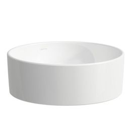 Laufen SAVOY Waschtisch-Schale H8129410001121 &Oslash; 38cm, rund, ohne &Uuml;berlauf/Hahnloch, wei&szlig;