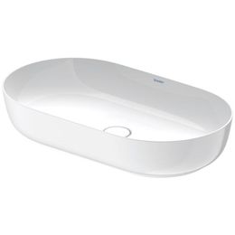 Duravit Luv Aufsatz-Waschtisch 03797000001 70x40cm, geschliffen, ohne &Uuml;berlauf, ohne Hahnlochbank, wei&szlig; WonderGliss