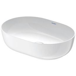 Duravit Luv Aufsatz-Waschtisch 0379500000 50x35cm, geschliffen, ohne &Uuml;berlauf, ohne Hahnlochbank, wei&szlig;