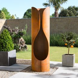 Gardenmaxx Outdoor-Kamin / Garten-Kamin / Feuers&auml;ule Masaya, Corten Stahl