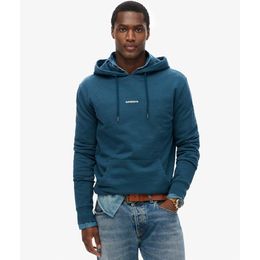 Superdry Herren Schlichter Hoodie Blau - Gr&ouml;&szlig;e: L 104060650188992N003