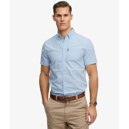 Superdry Herren Essentials Oxford Kurzarmhemd Blue - Gr&ouml;&szlig;e: XL 1041009000244VYJ004