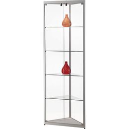 Vitrine mit LED-Deckenspot, 1 x 5 W, H&ouml;he 2000 mm, BxT 500 x 500 mm, Eckvitrine kaiserkraft