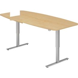 Konferenztisch, BxT 2200 x 1030 mm, elektrisch h&ouml;henverstellbar 720 - 1190 mm, Ahorn-Dekor kaiserkraft