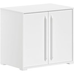 Kommode Vipack, B:67,7cm H:61,5cm T:43cmwei&szlig; dekor, Spanplatte, Schlafzimmer, Sideboards, "SAM mit 2 Dreht&uuml;ren, dahinter 1 Fachb&ouml;den, universell