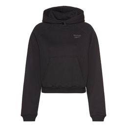 Kapuzensweatshirt Reebok "D Hoodie", Damen, Gr. XL, schwarz, Sweatware, Obermaterial: 100% Baumwolle, unifarben, relaxed fit, ohne Ausschnitt, Raglan&auml;rmel angesetztes B&uuml;ndchen mit Gummizug, Sweatshirts