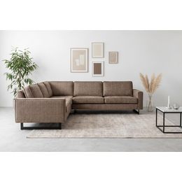 Ecksofa Home Affaire, B:290cm H:85cm T:250cmbraun, 100% Polyester, Wohnzimmer, Sofas, "Pinto, XXL, 250/290 cm, langer Schenkel, Ottomane", Cord,