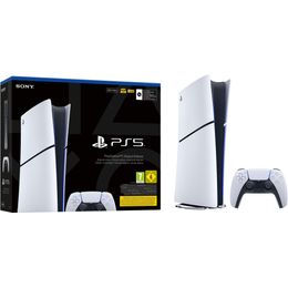Playstation 5 Spielekonsole "Digital Edition (Slim)", B:21,6cm H:35,8cm T:9,6cmwei&szlig;, schwarz, Spielekonsolen