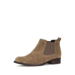 Chelseaboots Gabor "Chelsea Boot Rauleder", Damen, Gr. 37,5, braun, Schuhe Chelseaboots