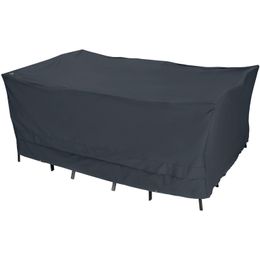 Abdeckhaube Tepro "Universal", schwarz, B:350cm H:150cm T:95cm, Polyethylen (PE), H&uuml;llen, f&uuml;r rechteckige Sitzgruppen &aacute; 350x150 cm