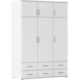 Kleiderschrank Rauch "Kemi", wei&szlig;, B:135cm H:194cm T:53cm, Holzwerkstoff, Schr&auml;nke, Kleiderschrank