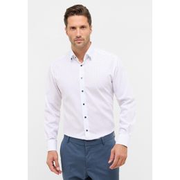 Langarmhemd Eterna "MODERN FIT", Herren, Gr. 46, Normalgr&ouml;&szlig;en, wei&szlig;, Twill, 100% Baumwolle, tailliert, Manschette, Hemden, NON IRON (b&uuml;gelfrei)